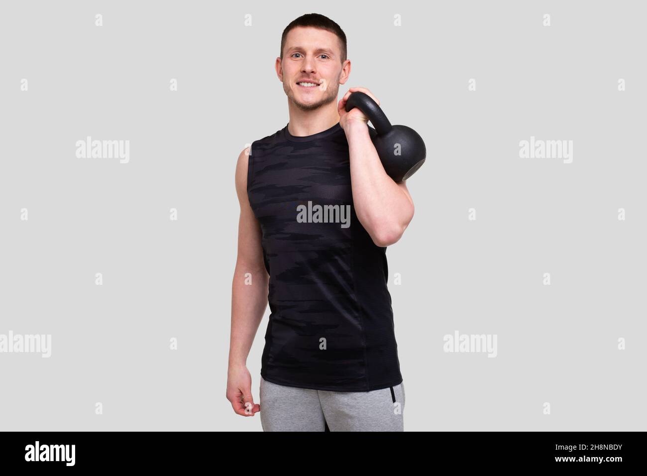 Strong man doing hand exercises hi-res stock photography and images - Alamy