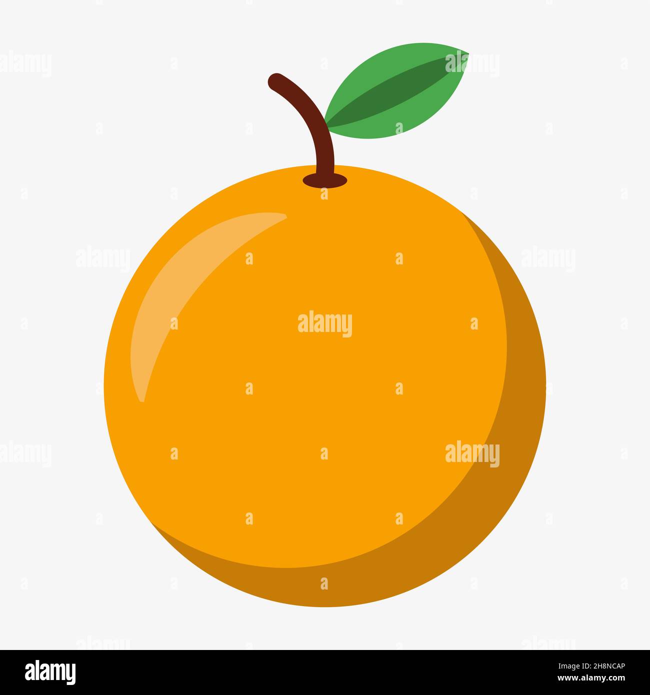 Orange vector illustration isolated on white background Stock Vector ...