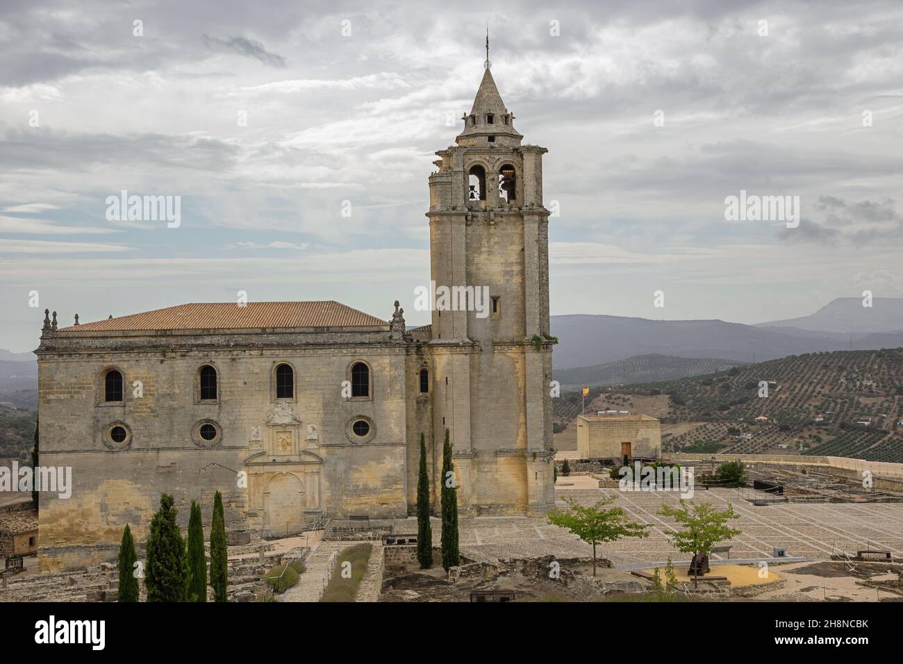 The Main Abbey church inside the Fortress of La Mota, a large walled ...