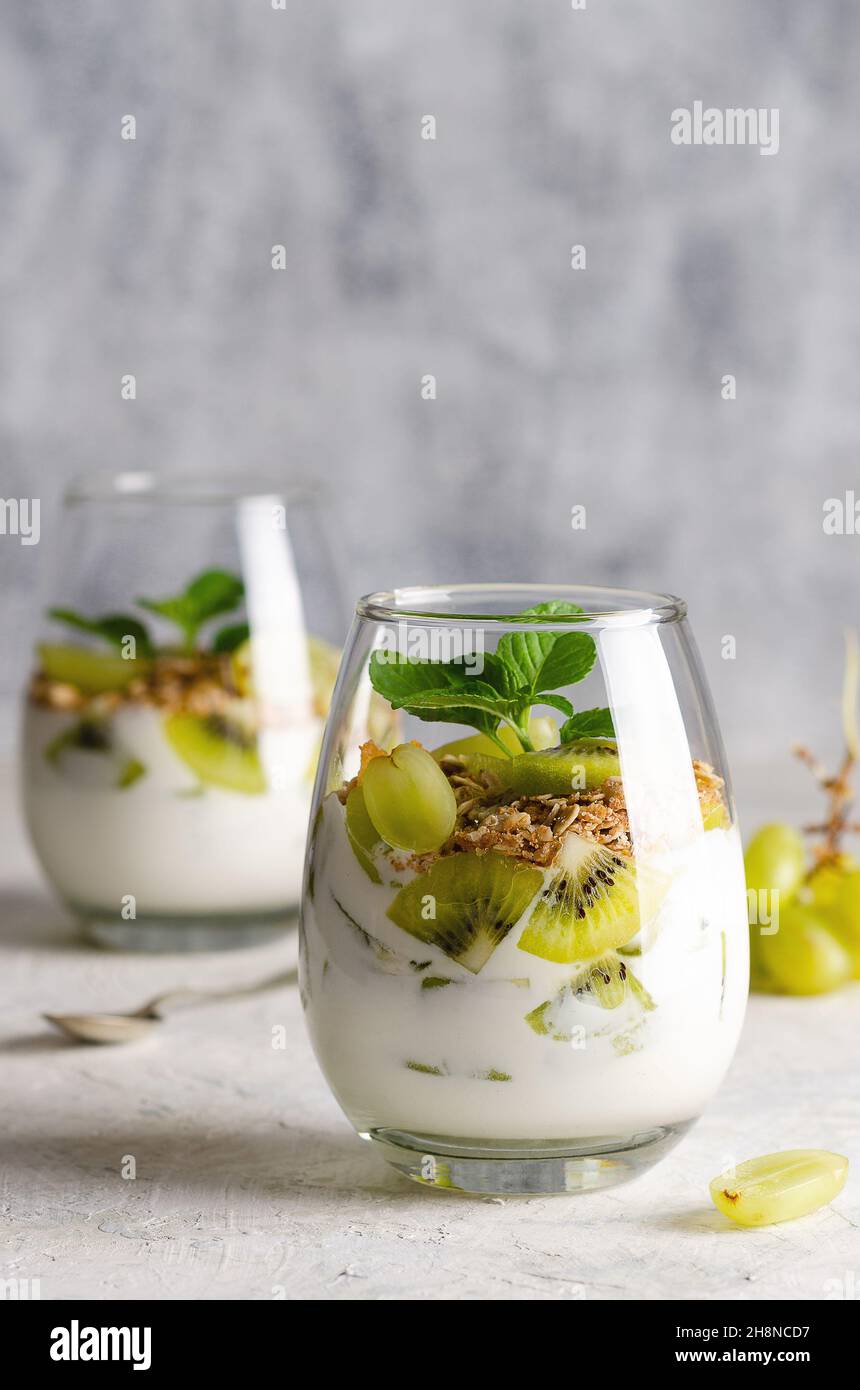 Yoghurt background fruit hi-res stock photography and images - Alamy