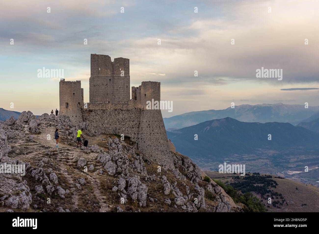 CALASCIO, ITALY, 8 AUGUST 2021: Rocca Calascio Castle in Gran Sasso ...