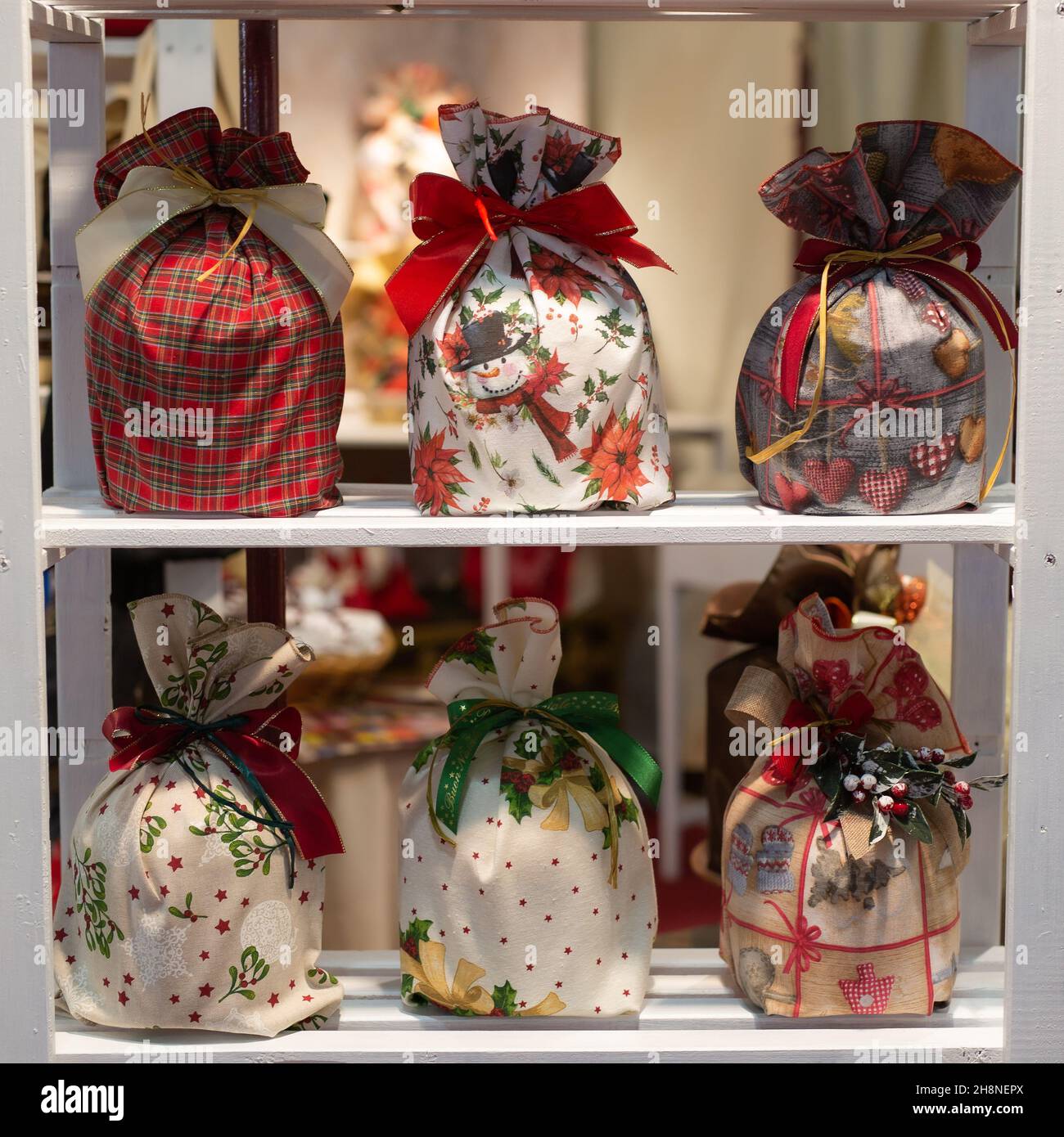 Typical Italian Christmas Sweets Wrapped in Beautiful Fabric Packages ...