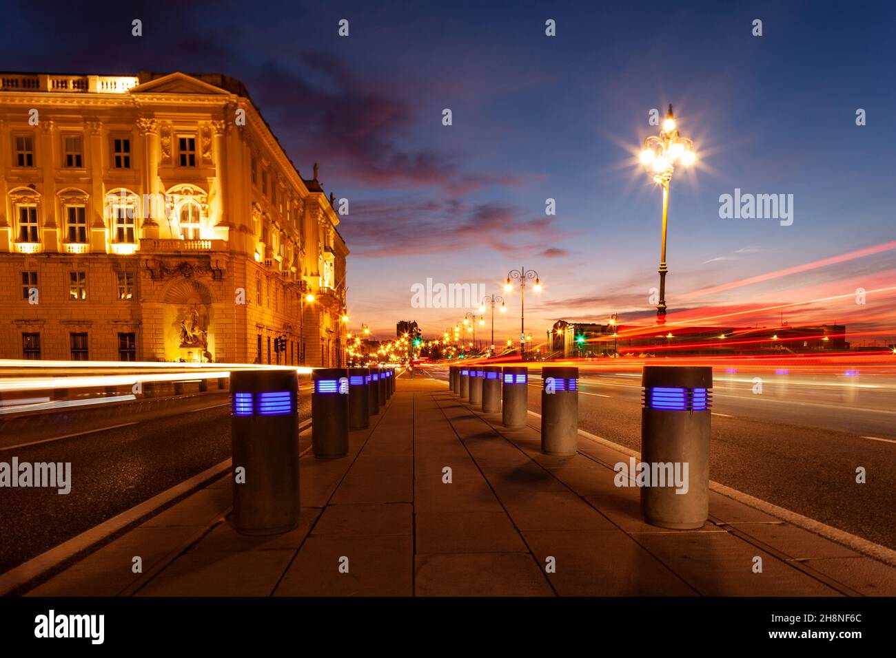 The city lights of Trieste at sunset. Italy Stock Photo - Alamy