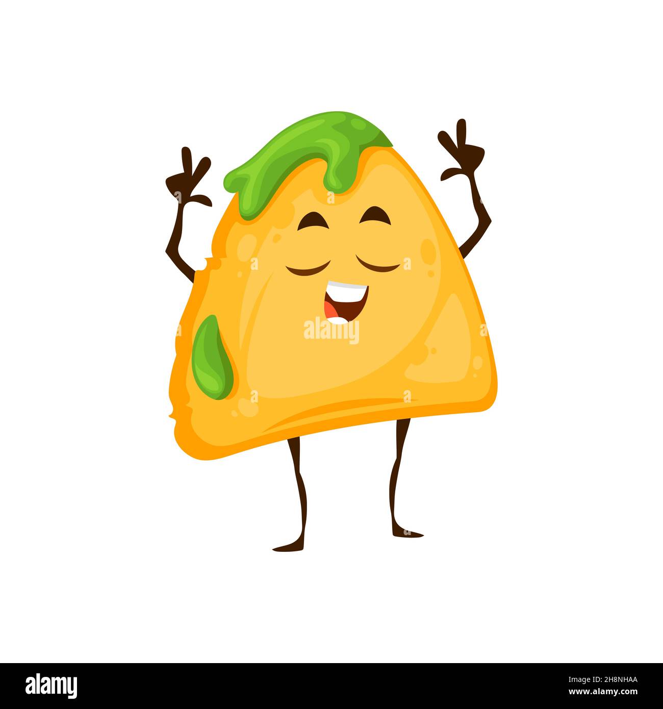 Mexican nachos chips character, cartoon vector tex mex food. Happy ...