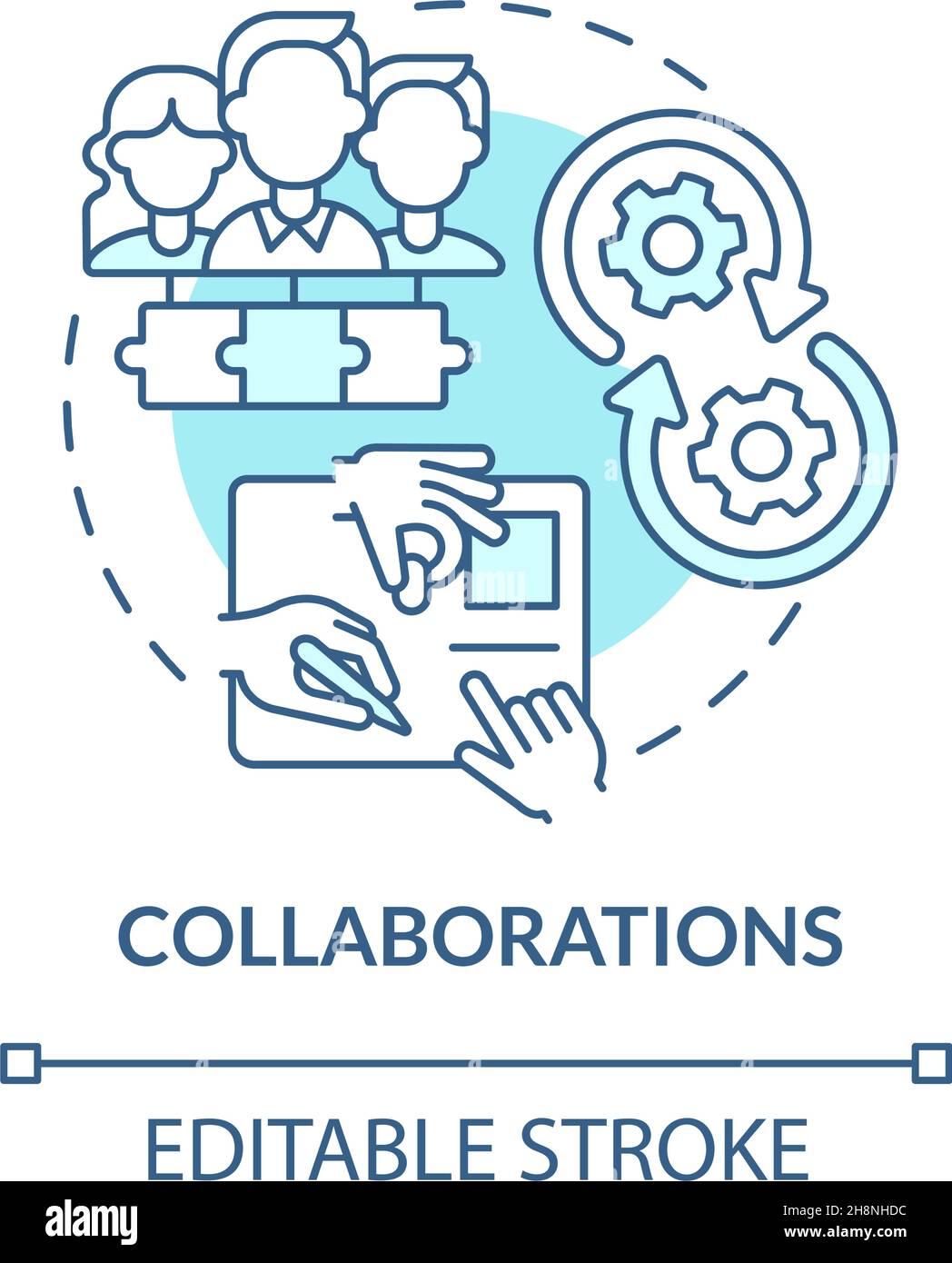 Collaboration business concept icon Stock Vector Image & Art - Alamy