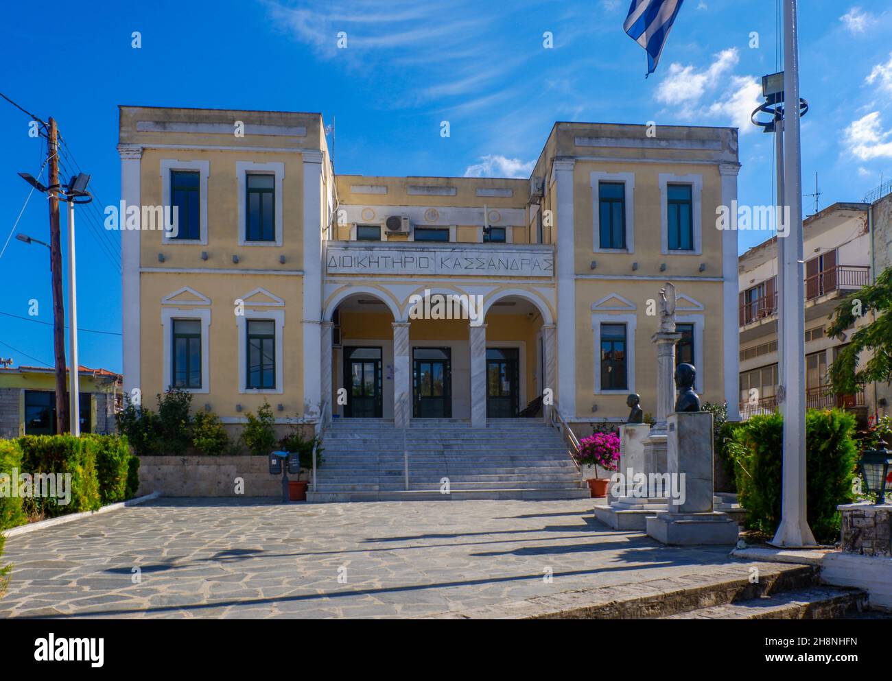 Town hall in a small town Stock Photo - Alamy