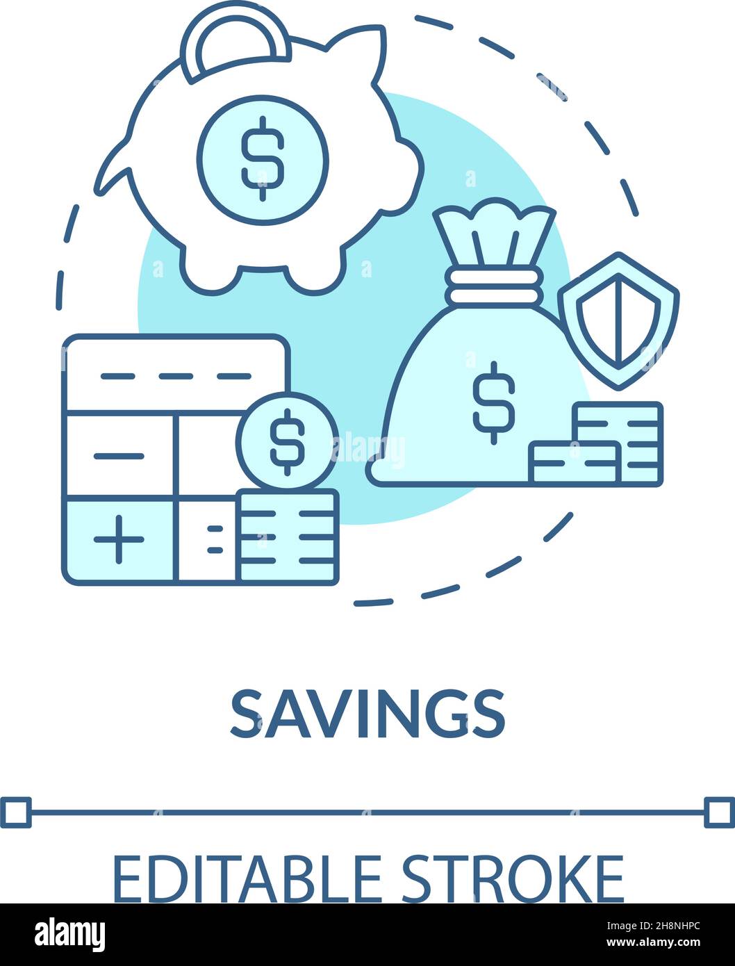 Savings money concept icon Stock Vector Image & Art - Alamy