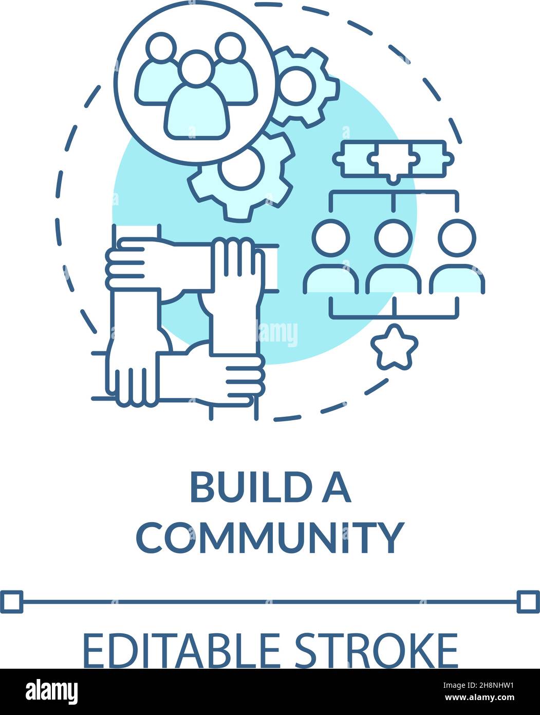 Build a community startup concept icon Stock Vector Image & Art - Alamy