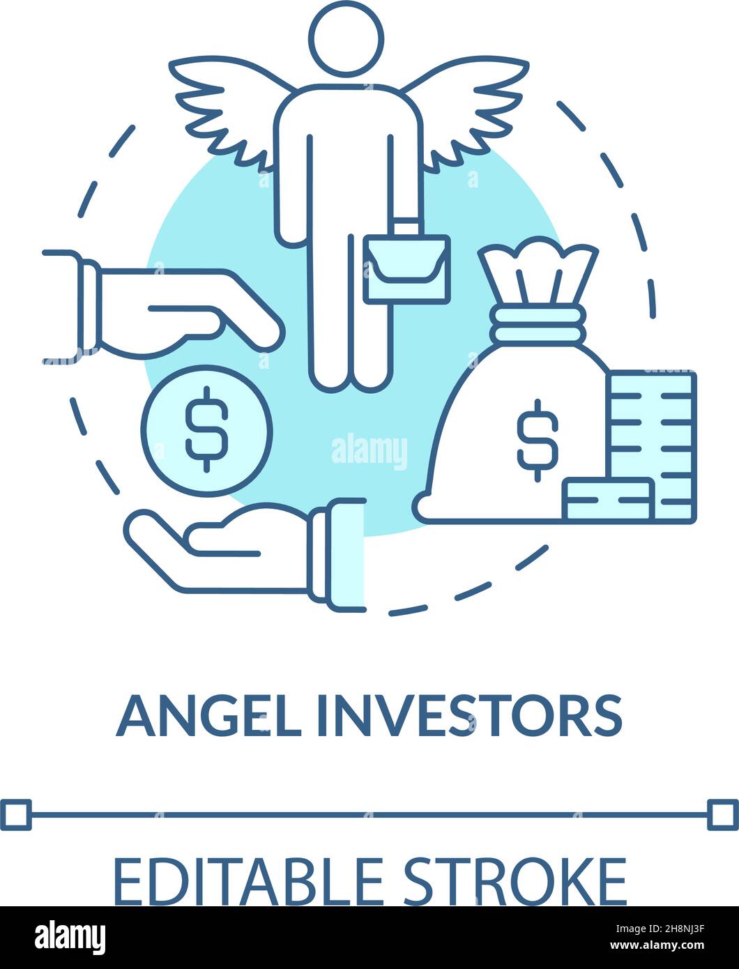 Angel investors support concept icon Stock Vector Image & Art - Alamy