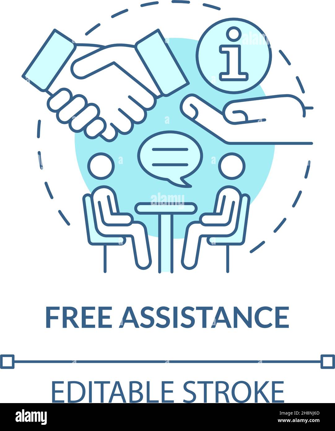 Free assistance startup concept icon Stock Vector Image & Art - Alamy