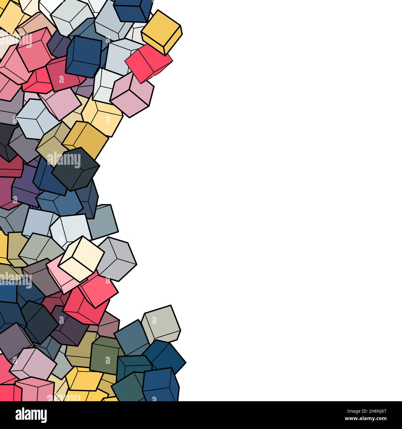 Abstract cubic background. Decor and design elements. PPolygonal style ...