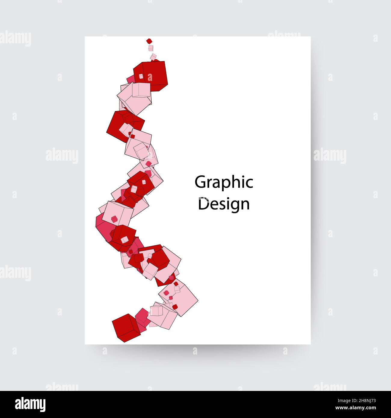 Layout for brochures, advertisements and more. Geometric shapes on the ...