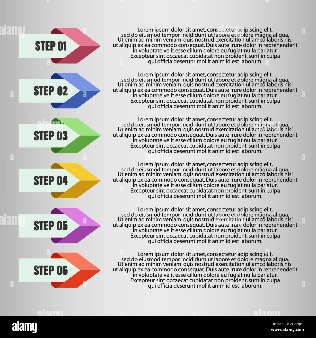 Business layout design for presentation. Step-by-step instruction ...