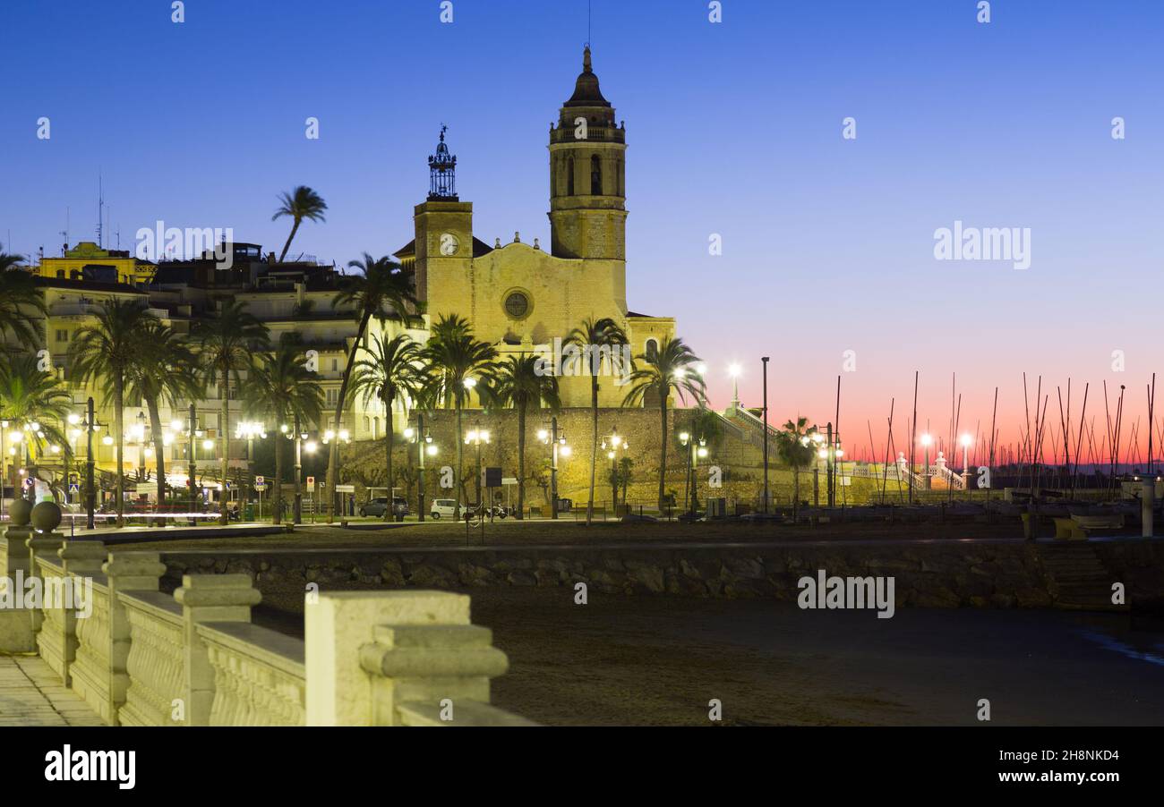 Old church sitges seafront hi-res stock photography and images - Alamy