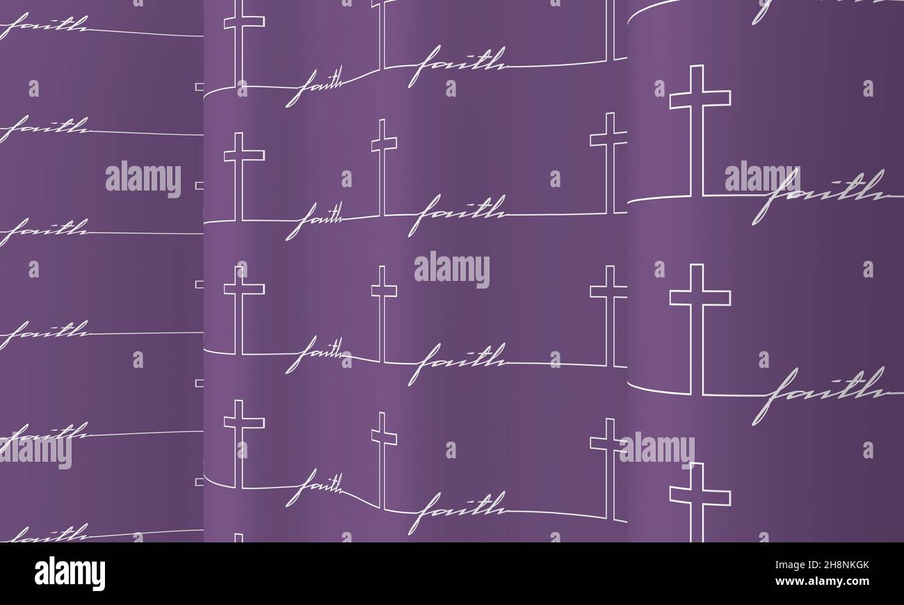 Christianity concept illustration. Cross and faith word. 3D rendering ...