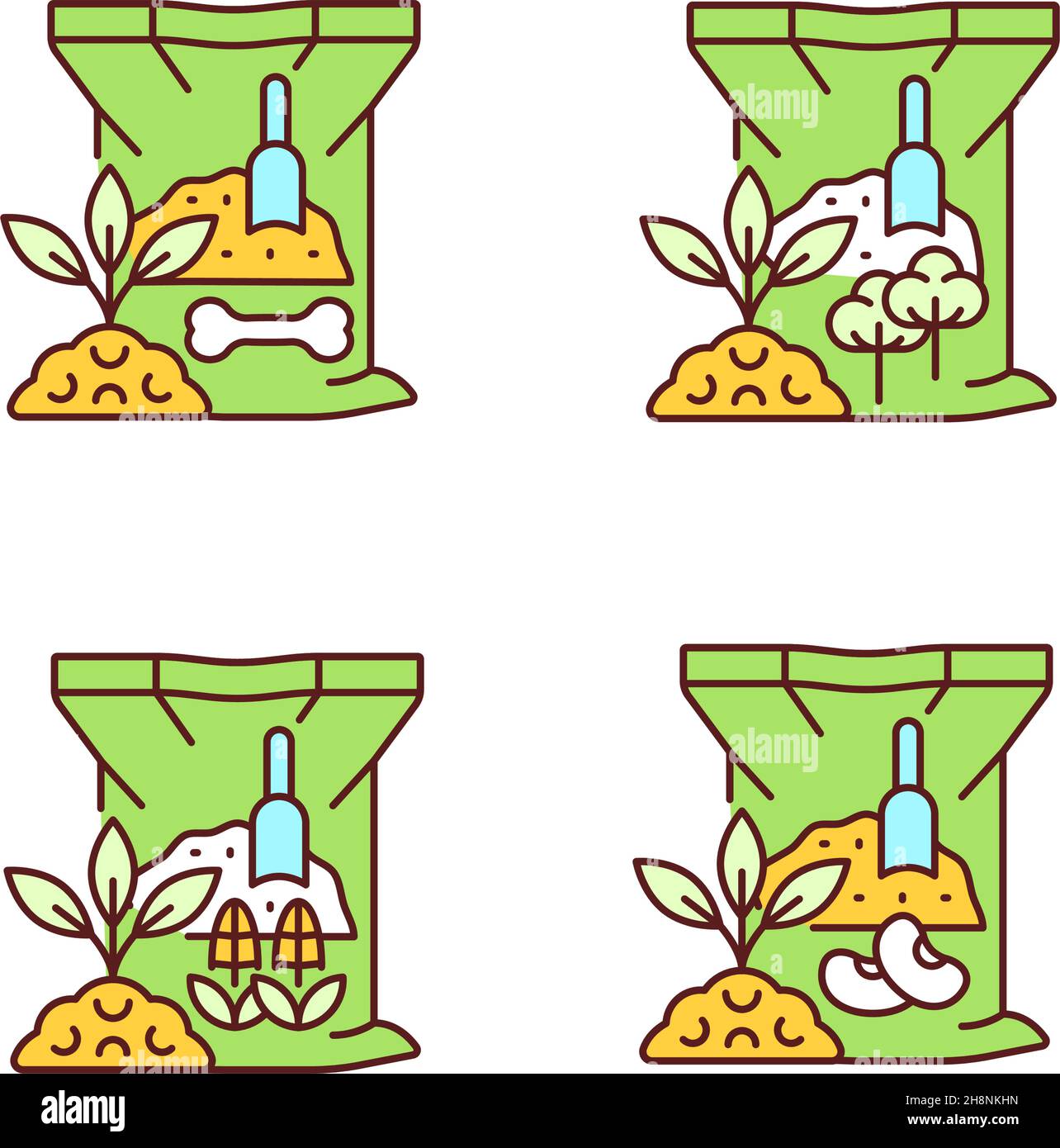 Organic supplements RGB color icons set Stock Vector Image & Art - Alamy