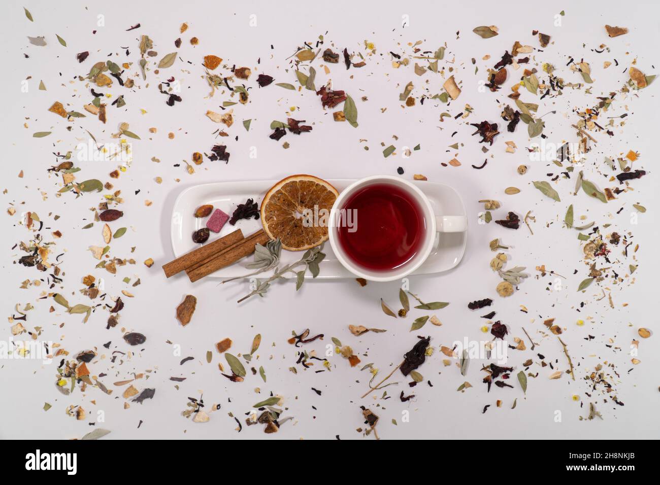 Winter tea concept idea photo, winter tea with dried berries or fruits ...