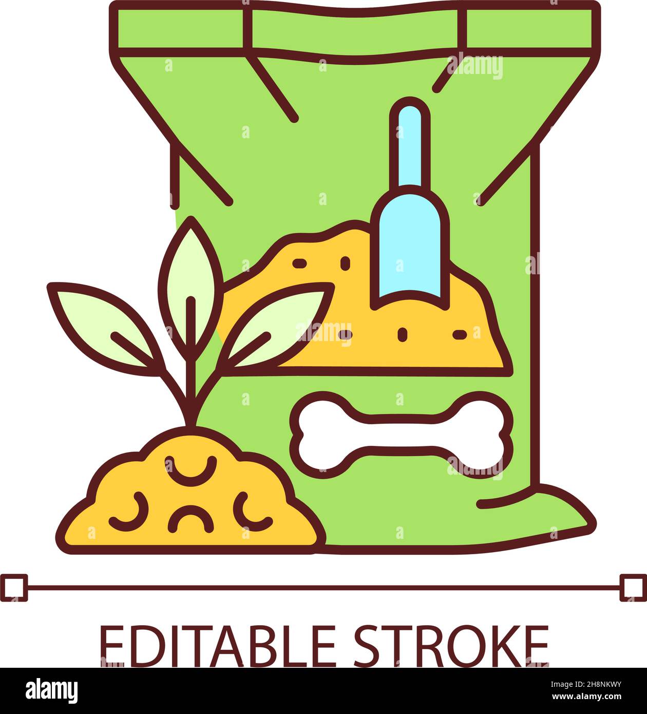 Bone meal RGB color icon Stock Vector Image & Art - Alamy