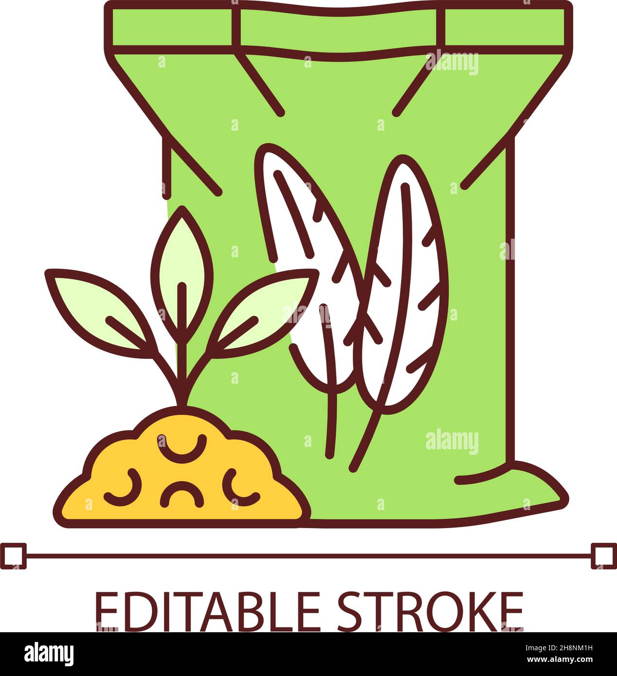 Feather meal RGB color icon Stock Vector Image & Art - Alamy