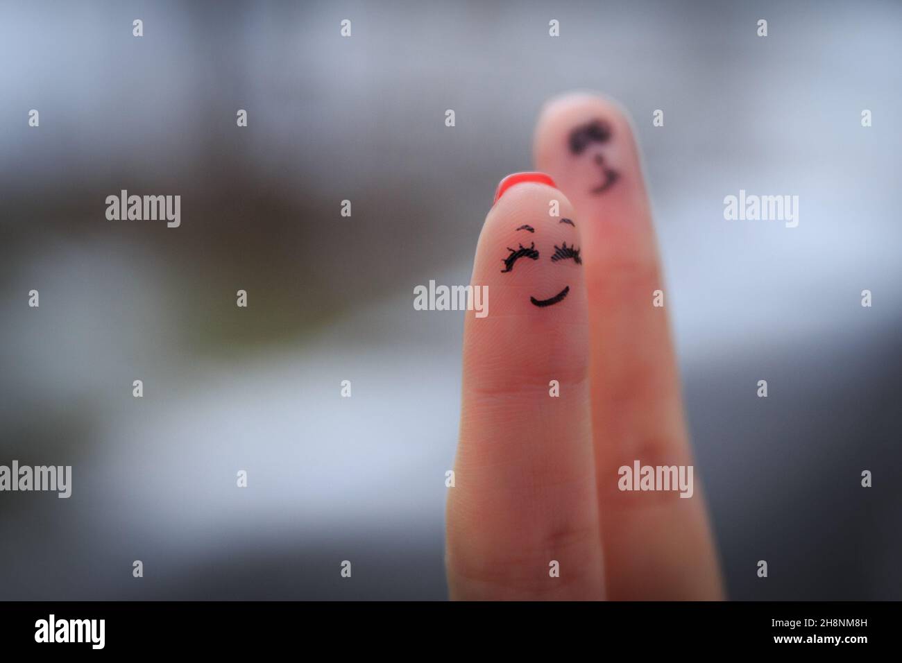 Fingers smiley faces text hi-res stock photography and images - Alamy