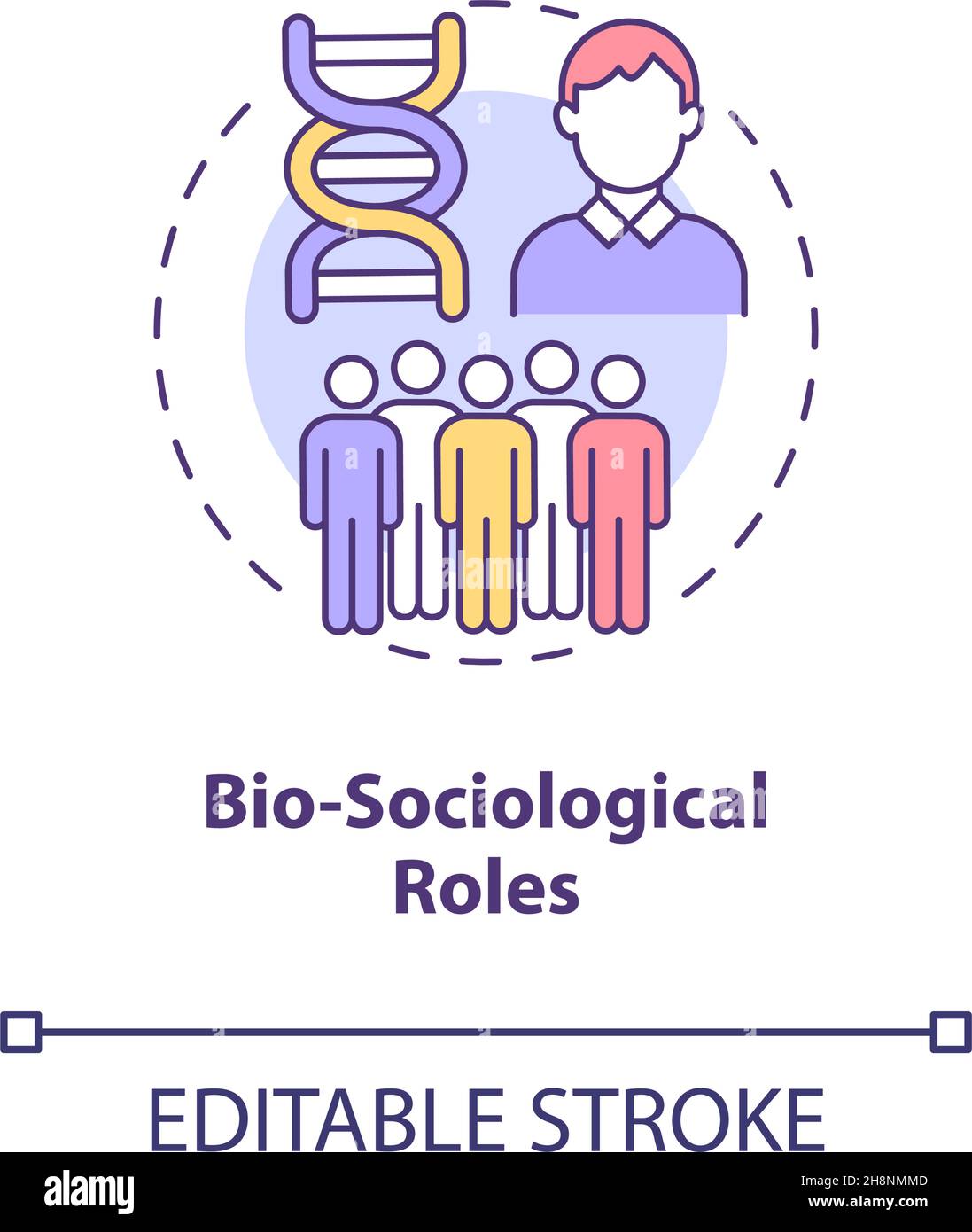 Bio sociological roles concept icon Stock Vector Image & Art - Alamy