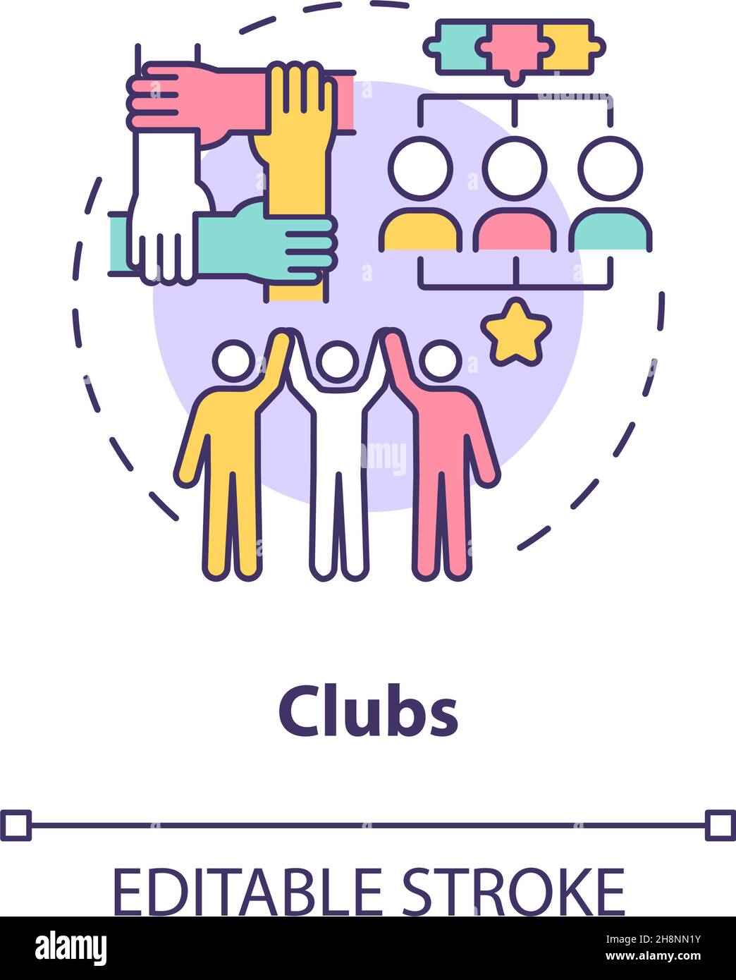 Club participation concept icon Stock Vector Image & Art - Alamy