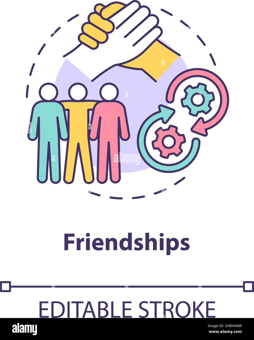 Friendships concept icon Stock Vector Image & Art - Alamy