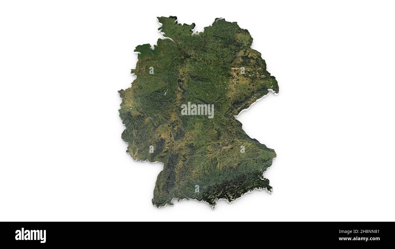 Germany map as 3d rendering Stock Photo - Alamy