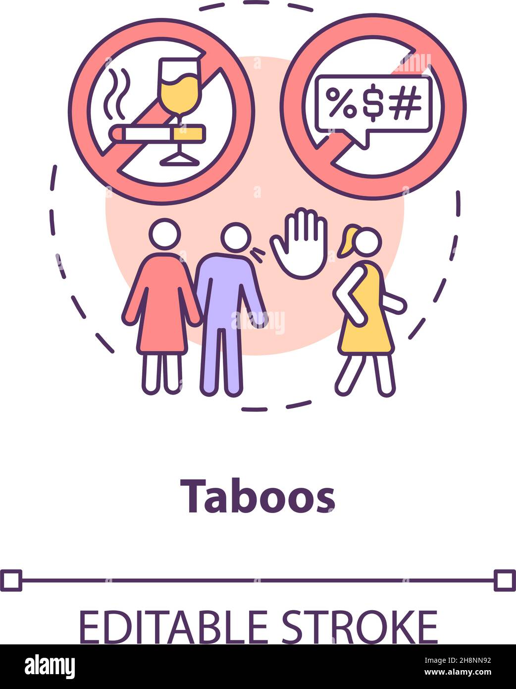 Social taboos concept icon Stock Vector Image & Art - Alamy