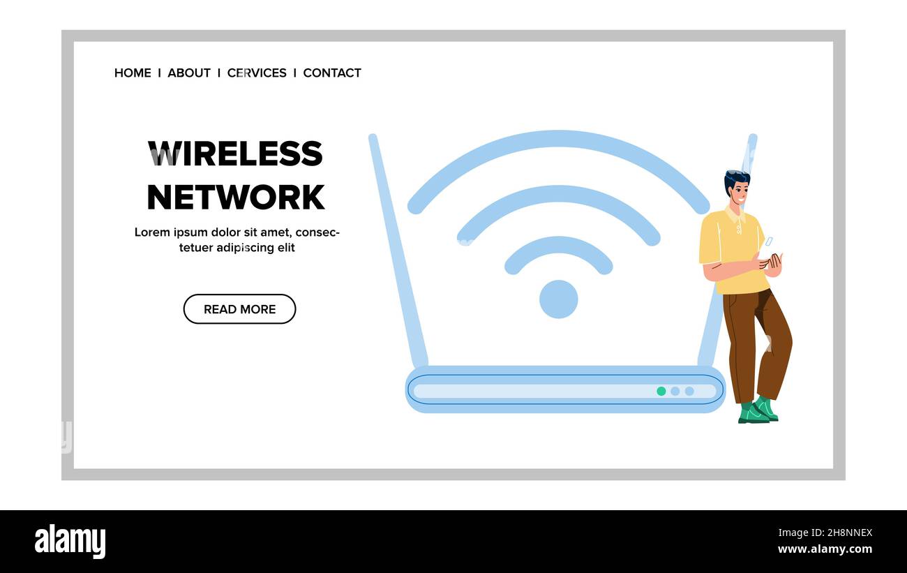 Wireless Network Connection Smartphone Vector Stock Vector Image & Art ...
