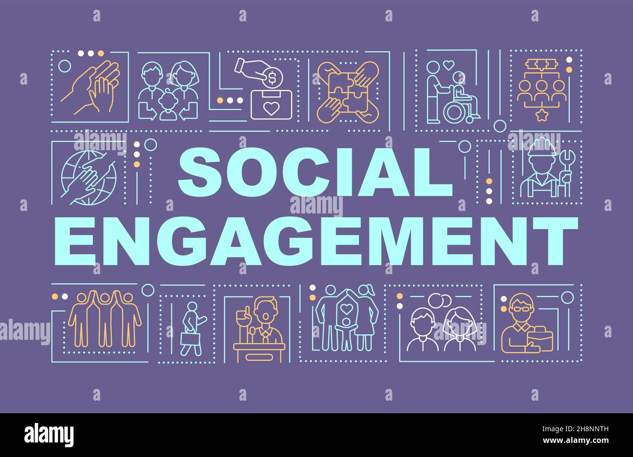 Social engagement word concepts banner Stock Vector Image & Art - Alamy