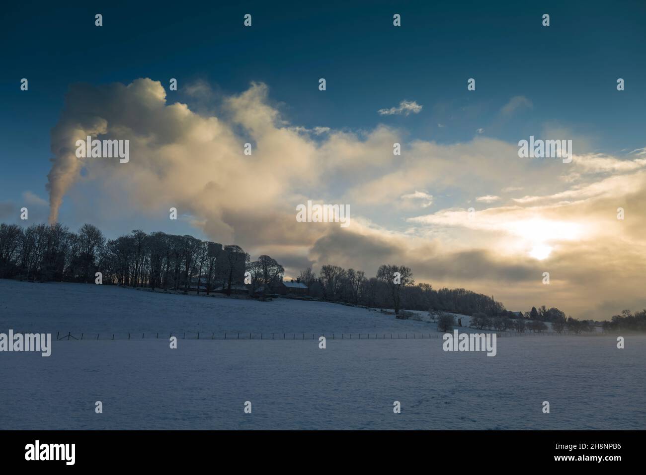 Clitheroe cement works smoking stack, Ribble Valley, Lancashire, UK ...