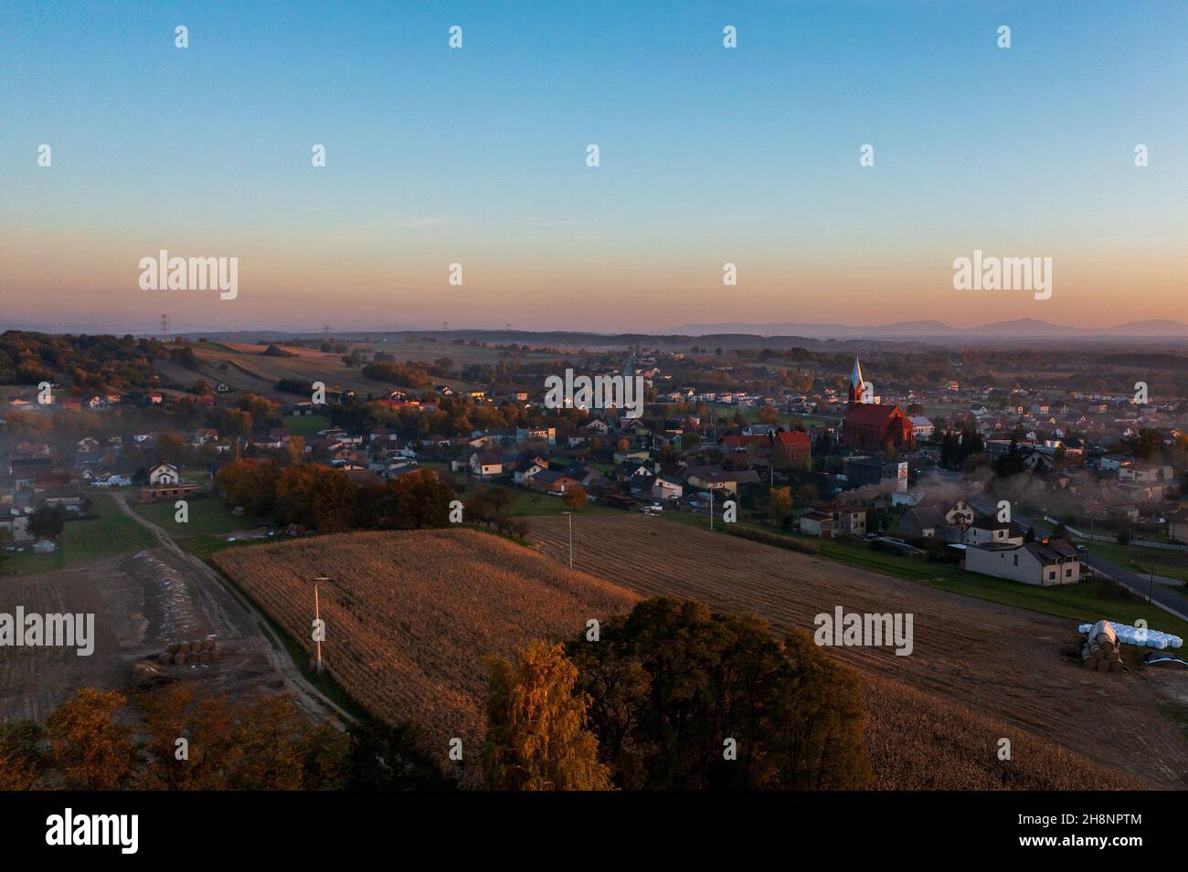 Street village poland aerial hi-res stock photography and images - Alamy