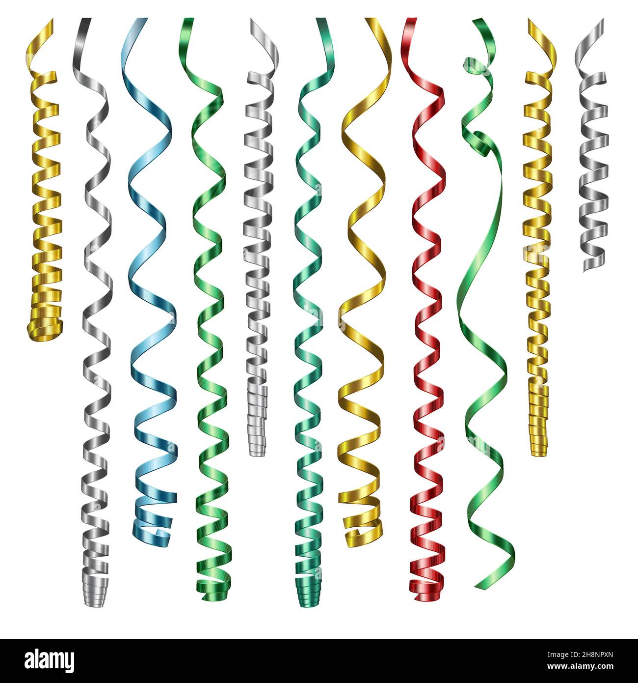 Set of ribbons isolated on white background. Vector illustration Stock ...