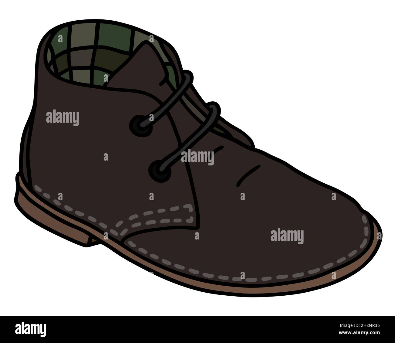 Mens fashion drawing classic leather hi-res stock photography and ...