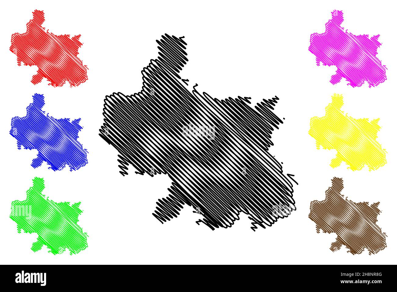 Gumla district (Jharkhand State, Republic of India, South Chotanagpur ...