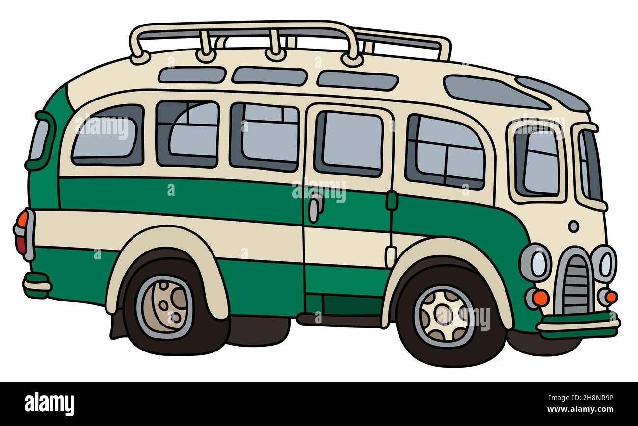 Vintage green bus Cut Out Stock Images & Pictures - Alamy