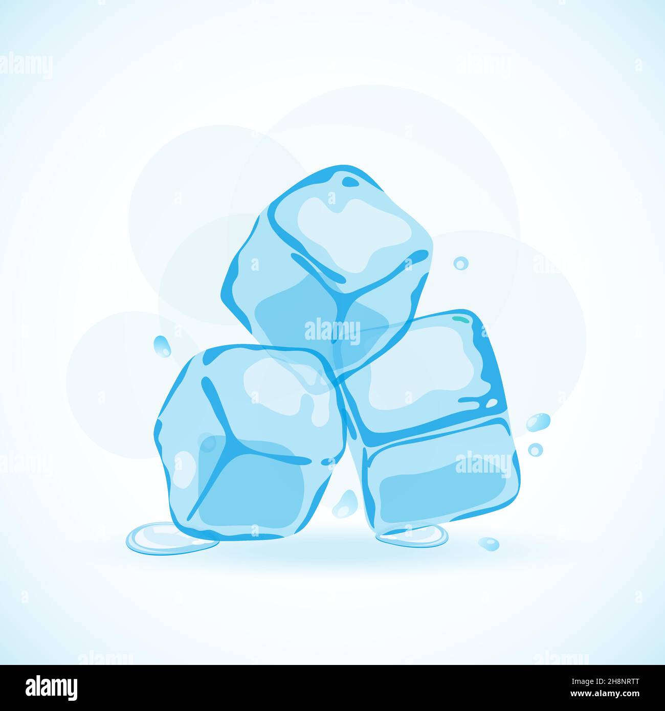 Drops ice cubes Stock Vector Images - Alamy