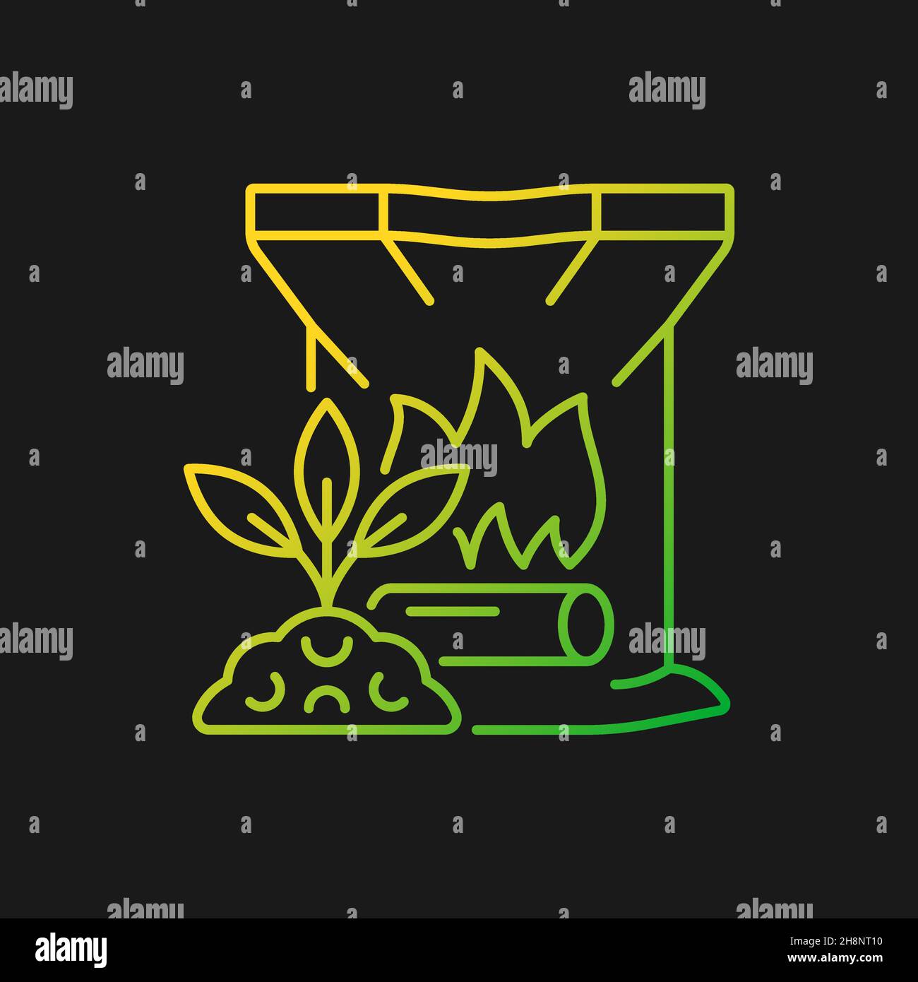 Wood ash gradient vector icon for dark theme Stock Vector Image & Art ...