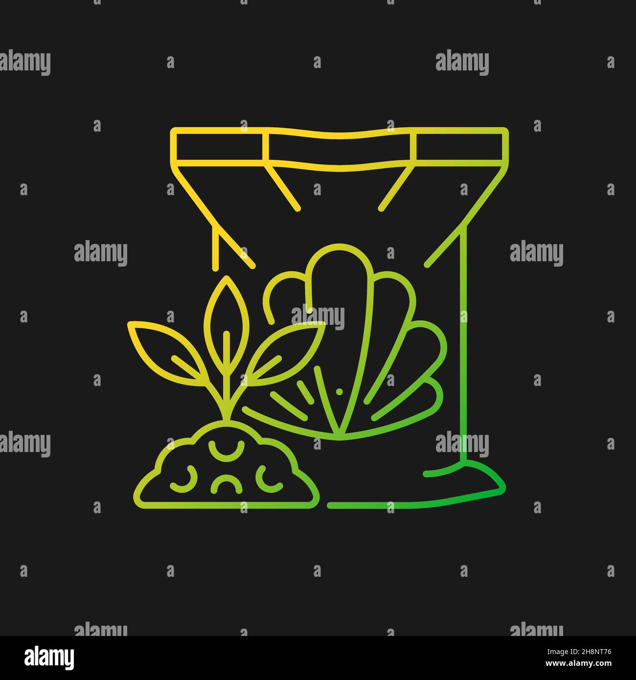 Shellfish fertilizer gradient vector icon for dark theme Stock Vector ...
