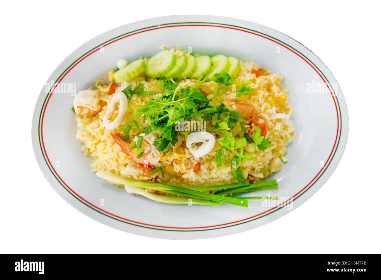 Top view fried rice with shrimp, focus selective Stock Photo - Alamy