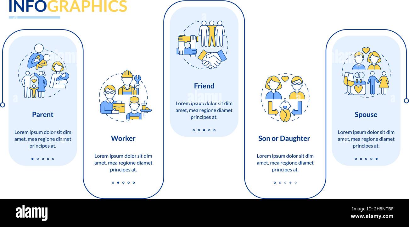 Social role example vector infographic template Stock Vector Image ...