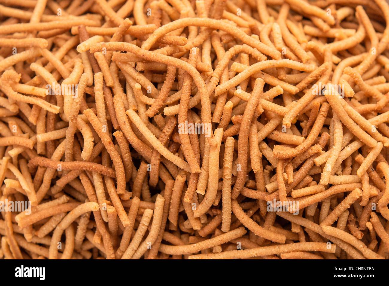 singada or singhara garlic sev, Namkeen shev a vrat food made using ...