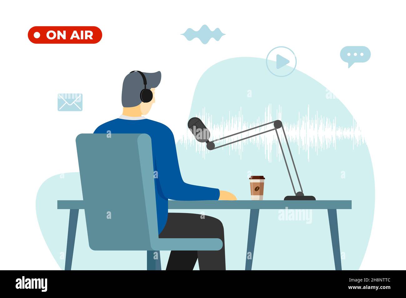 Male broadcaster Stock Vector Images - Alamy