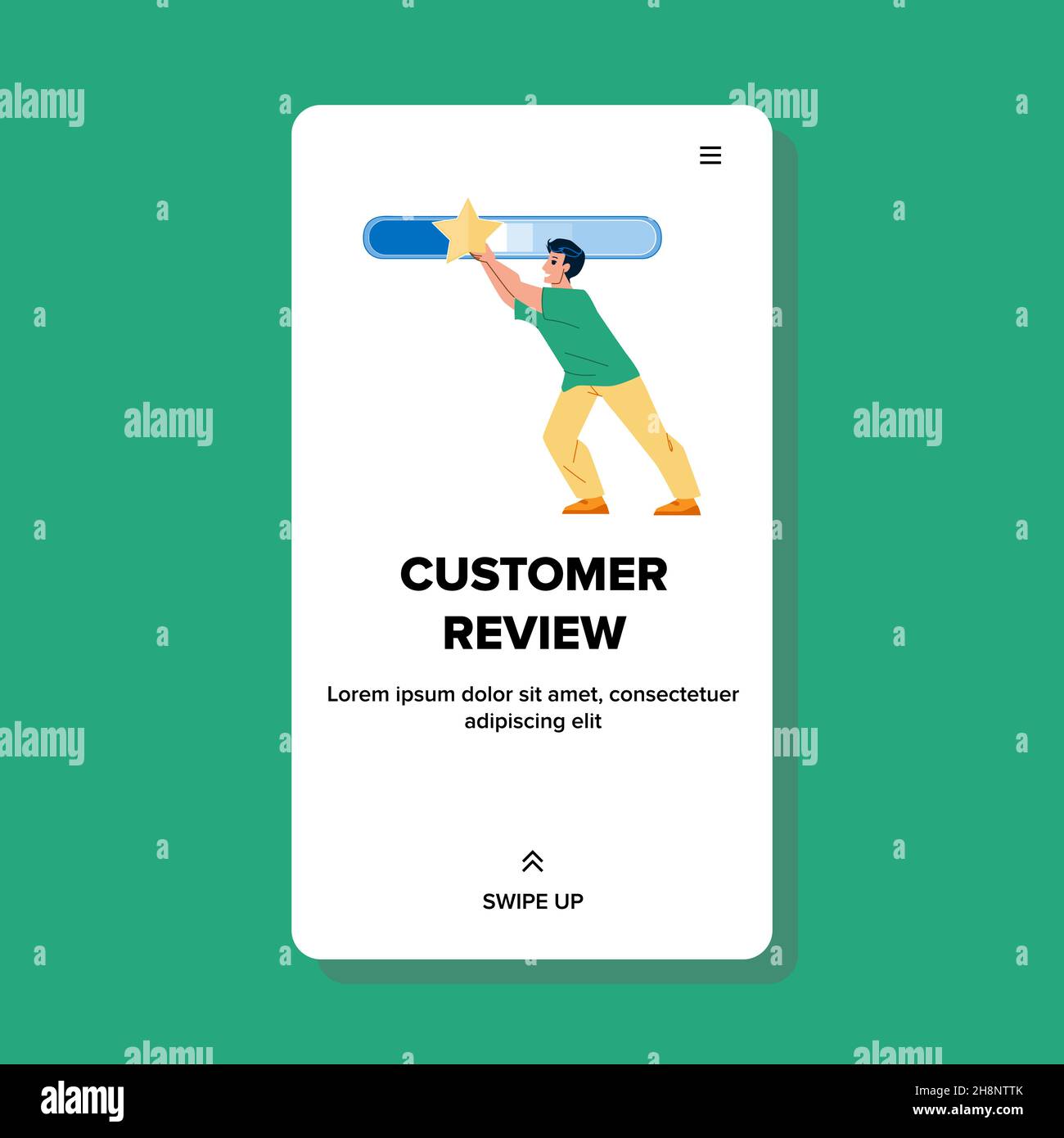 Customer Review Of Product And Service Vector Stock Vector Image & Art ...