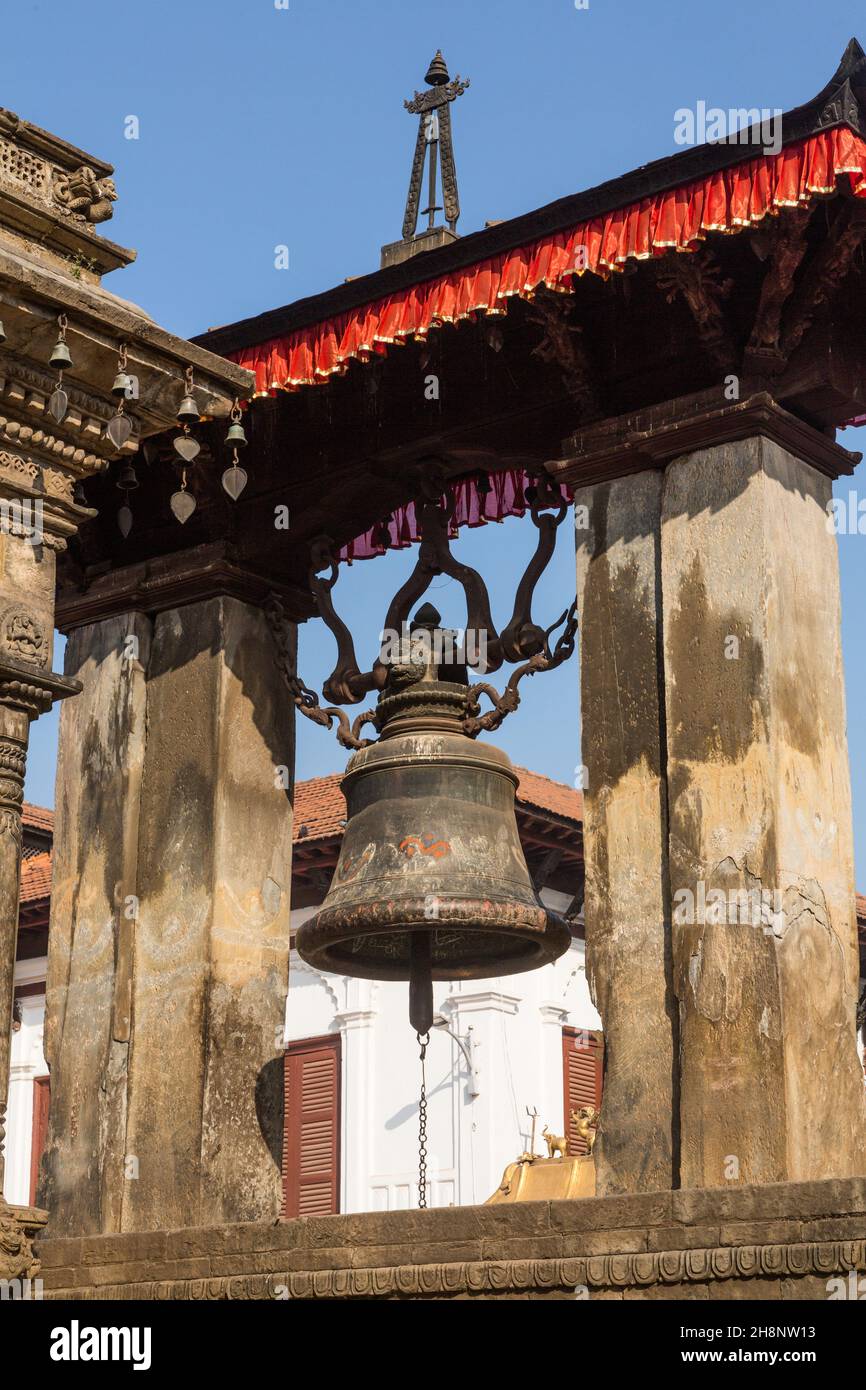 The Taleju Bell in Durbar Square in the medieval Newar city of ...