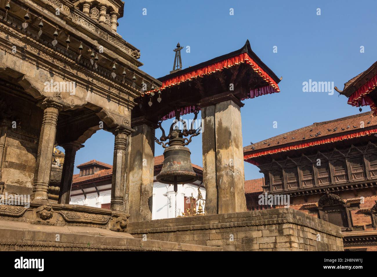 The Taleju Bell in Durbar Square in the medieval Newar city of ...