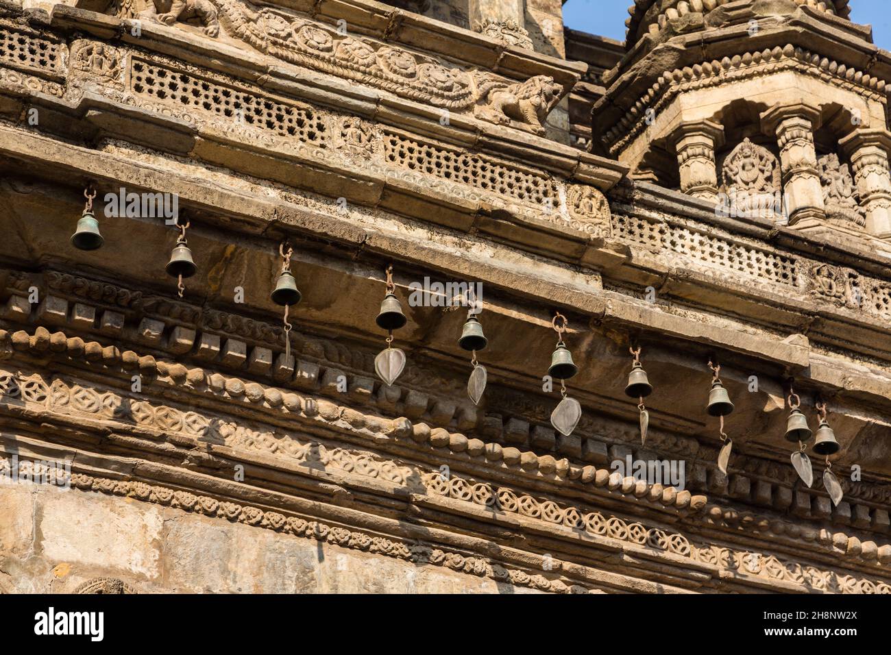 Bells in hindu temple hi-res stock photography and images - Alamy