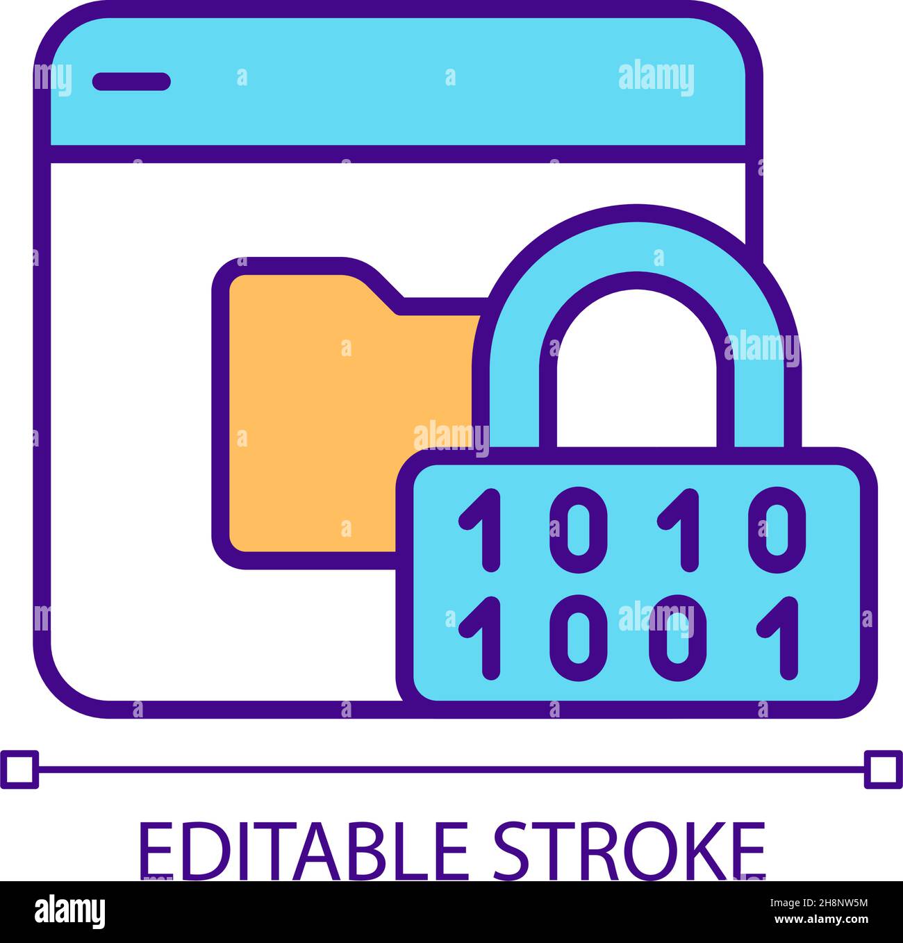 Personal Data Encryption On Internet Sources Rgb Color Icon Stock Vector Image And Art Alamy