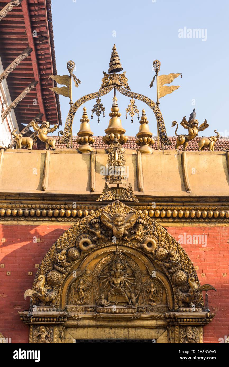 The Golden Gate of the 55-window Palace in the Durbar Square in the ...